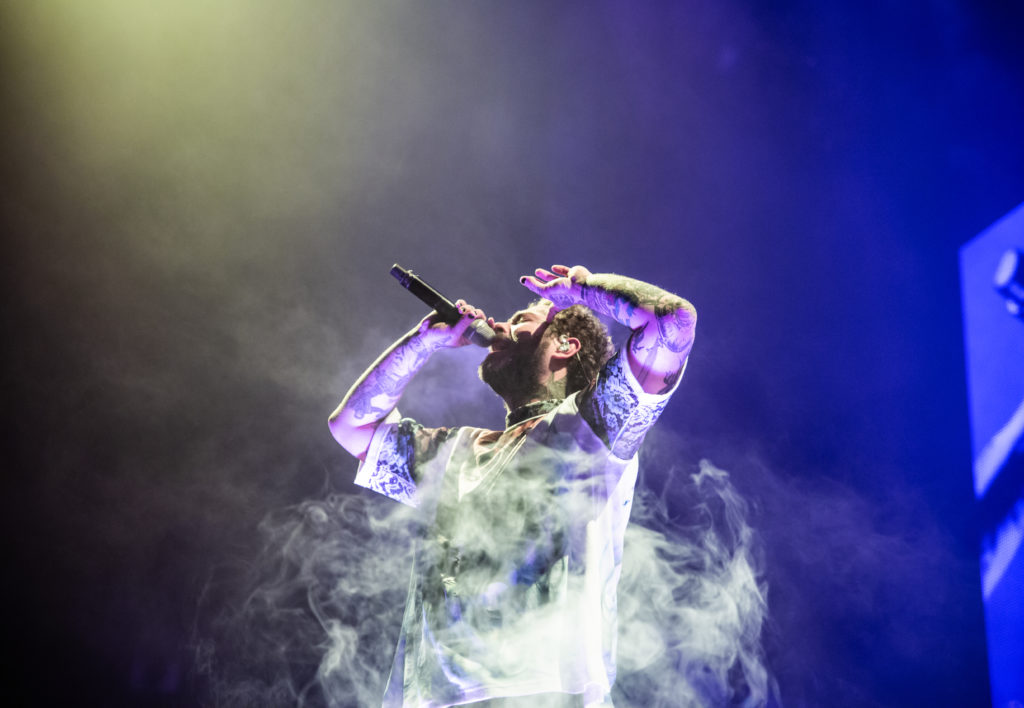 Post Malone and friends at Oracle Arena in Oakland - Stage Right Secrets